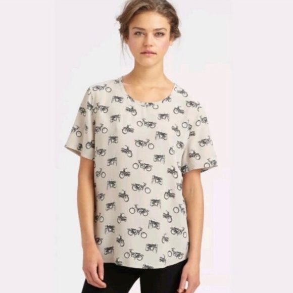 Equipment | Tops | Equipment Riley Ryder Motorcycle Silk Top | Poshmark